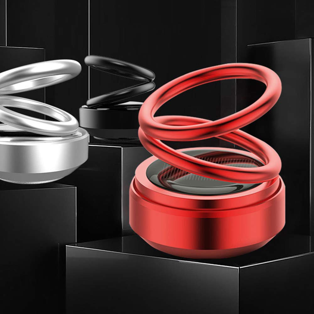 Solar Car Fragrance Double Ring Rotating Car Home Office Air Fresher ...