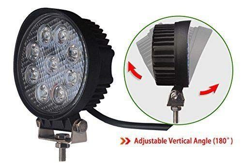9 LED Round Fog Light 4 Inch Flood LED Work Light Waterproof Driving ...