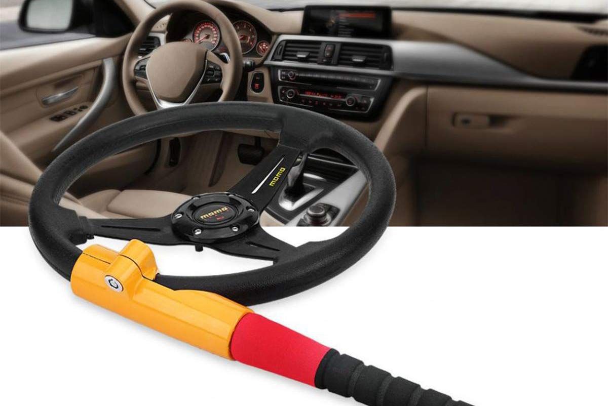 Heavy Duty Baseball Bat Style Car Steering Wheel Lock Anti-Theft ...